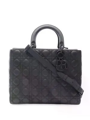 Dior Christian Dior Lady Dior Cannage Tote Bag Black