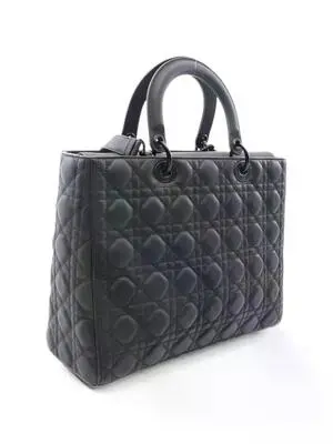 Dior Lady Cannage Tote Bag - Black