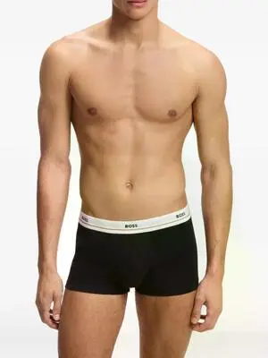 BOSS Logo-waistband Trunks - Black