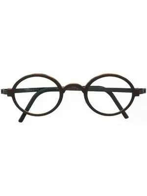 LINDBERG Tortoiseshell-effect Round-frame Glasses - Brown