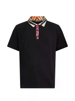 Roberto Cavalli Ray Of Paradise Collar Polo Shirt - Black