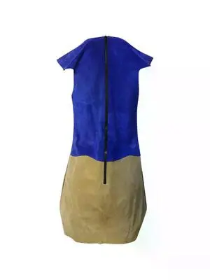 Victoria Beckham Paneled Suede Dress