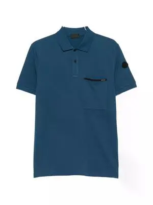 Moncler Logo-patch Chest-pocket Polo Shirt - Blue