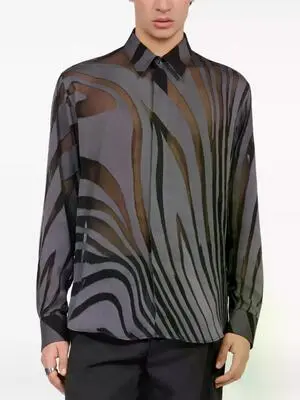 Roberto Cavalli Zebra-print Semi-sheer Shirt