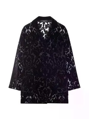 Gucci Floral-devoré Velvet Shirt