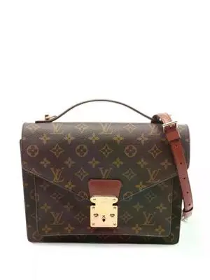 LOUIS VUITTON 1992 Monceau Monogram Handbag - Brown