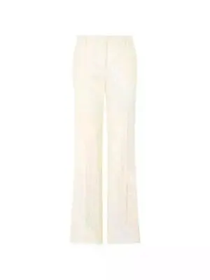 Roberto Cavalli Leopard Jacquard Flared Trousers - White