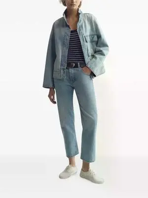 NILI LOTAN Washed Straight-leg Jeans - Blue