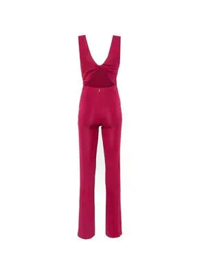 Patrizia Pepe Sleeveless V-neck Jumpsuit With Ring Embellishment