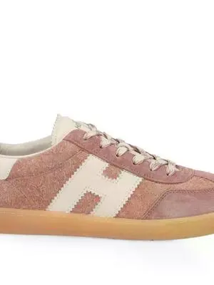 Hogan Paneled Logo-patch Sneakers - Pink