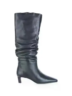 ALOHAS Kalila Slouchy Leather Boots - Black