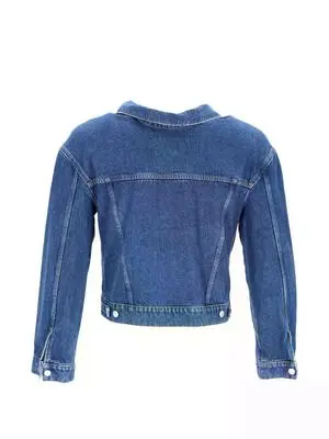 Balenciaga Cropped Denim Jacket - Blue