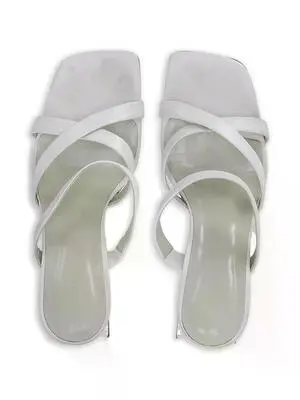 By Far Cross-strap Leather Heeled Sandals