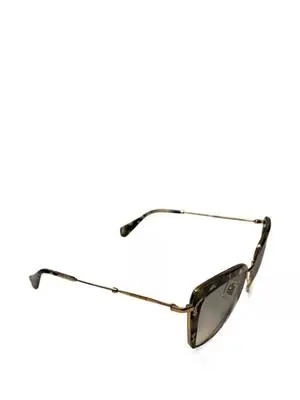 Miu Miu Tortoise-effect Cat-eye Sunglasses