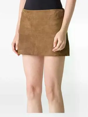 Khaite Jett Suede Mini Skirt