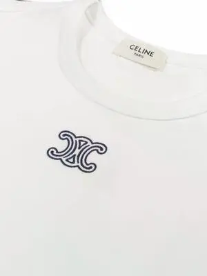 Celine Triomphe Crewneck T-shirt - White