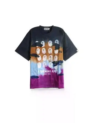 A BATHING APE Tie-dye Distressed T-shirt
