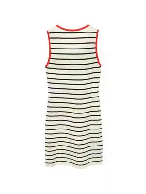 Miu Miu 2010s Anchor-intarsia Striped-pattern Mini Dress