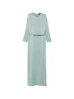 Fabiana Filippi Maxi Dress With Belt - Blue