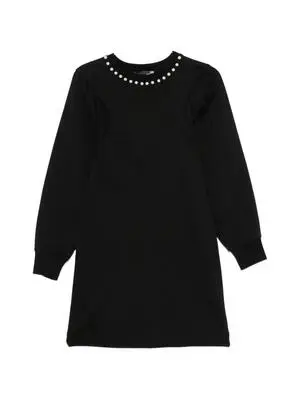 Moschino Faux Pearl-embellished Mini Dress - Black