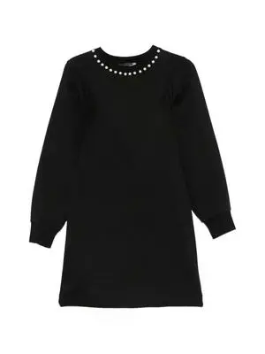 Moschino Embellished Crewneck Mini Dress - Black