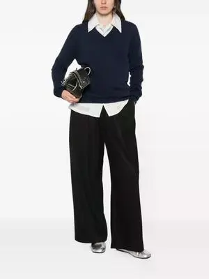 Liviana Conti Logo-waistband Trousers - Black