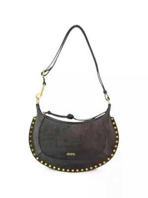 Isabel Marant Étoile Oskan Moon Stud-embellished Shoulder Bag - Grey