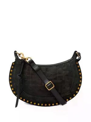 Isabel Marant Étoile Oskan Moon Stud-embellished Shoulder Bag - Grey