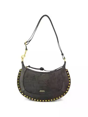 Isabel Marant Étoile Oskan Moon Stud-embellished Shoulder Bag - Grey