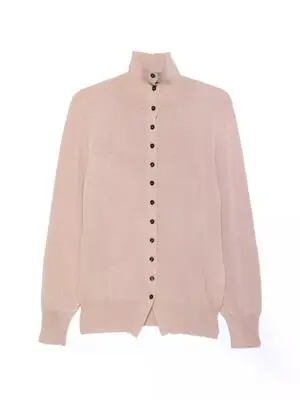 Liviana Conti High-neck Button-up Cardigan - Neutrals