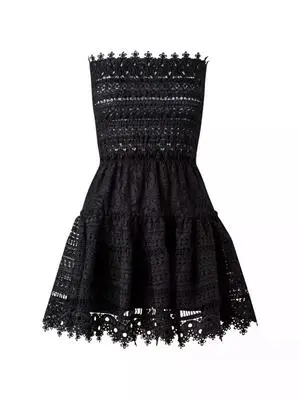 Waimari Vallarta Lace-panelled Mini Dress - Black