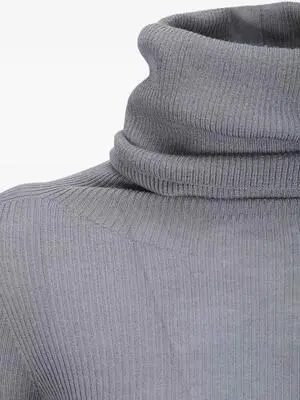 Rick Owens Ls Tube Ribbed-knit Roll-neck Sweater