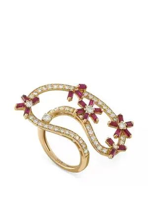 LB EXCLUSIVE 14k Yellow Ruby And Diamond Ring - Gold