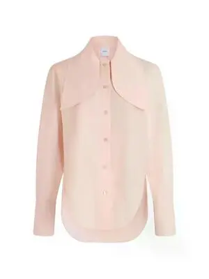 PATOU Oversized Collar Button-up Blouse - Pink