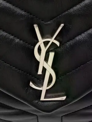 Saint Laurent Matelassé Loulou Shoulder Bag - Black