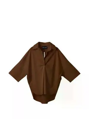 Black Label Oversized Pleated Shirt