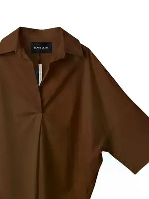 Black Label Oversized Pleated Shirt