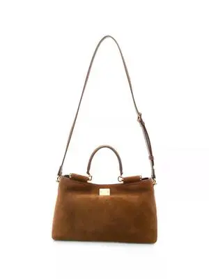 Dolce & Gabbana Sicily Logo-plaque Tote Bag - Brown
