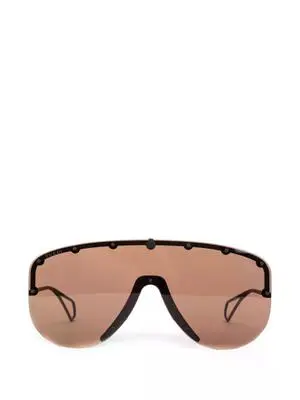 Gucci Stud-embellished Shield Sunglasses