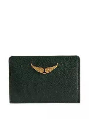 Zadig&Voltaire Zv Pass Grained Leather Cardholder - Green