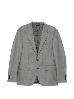 Canali Prince Of Wales Buttoned Suit - Grey
