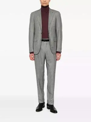 Canali Prince Of Wales Buttoned Suit