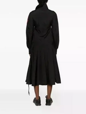 Y3 Logo Print Zip-fastening Midi Dress