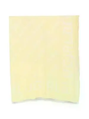 BLUGIRL Logo-print Frayed Scarf - Yellow