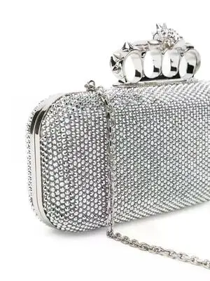 Alexander McQueen Long Knuckle Crystal-embellished Clutch Bag
