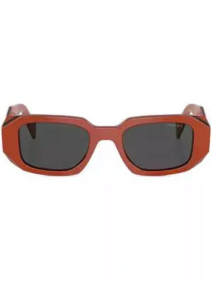 Prada Geometric-frame Sunglasses - Orange