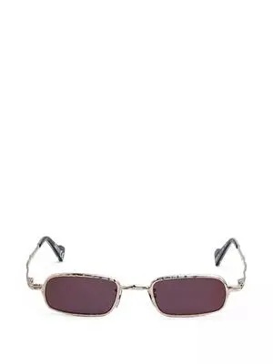 KUBORAUM Hammered Effect Rectangle Frame Sunglasses - Gold
