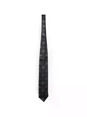 Ermenegildo Zegna Printed Silk Neck Tie - Grey