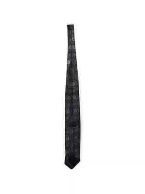 Ermenegildo Zegna Printed Silk Neck Tie - Grey