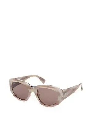 Max Mara Oval-frame Sunglasses - Neutrals